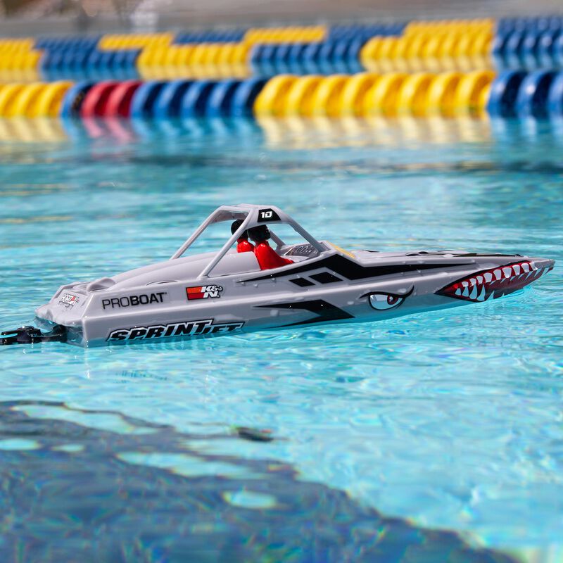 Sprintjet 9" Self-Righting Deep-V Jet Boat Brushed RTR, Silver | Pro Boat