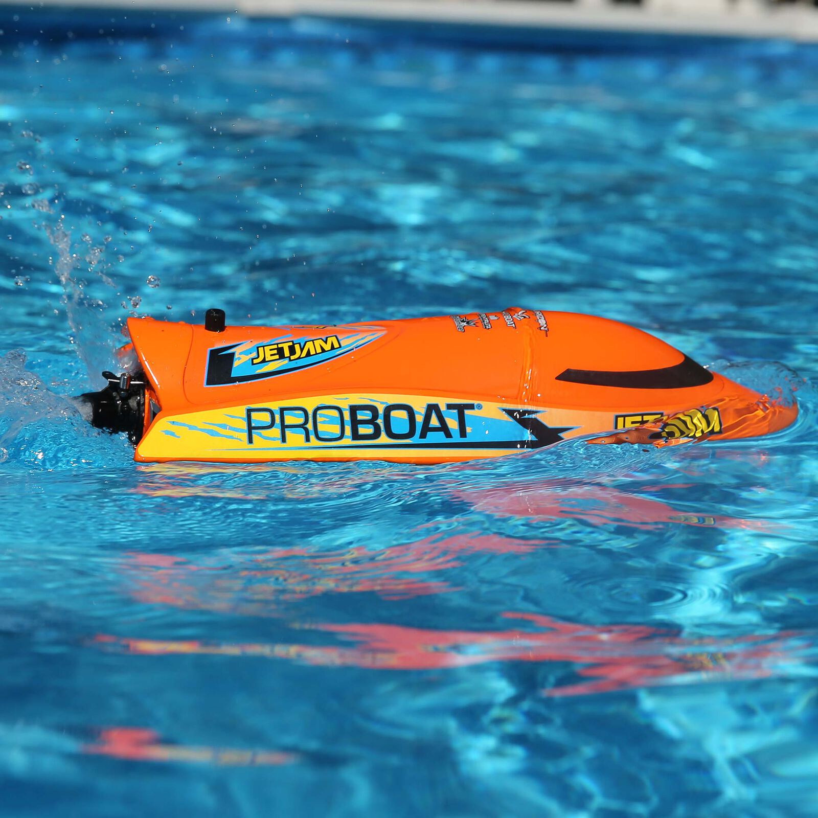 Jet Jam V2 12" Self-Righting Pool Racer Brushed RTR, Orange | Pro Boat