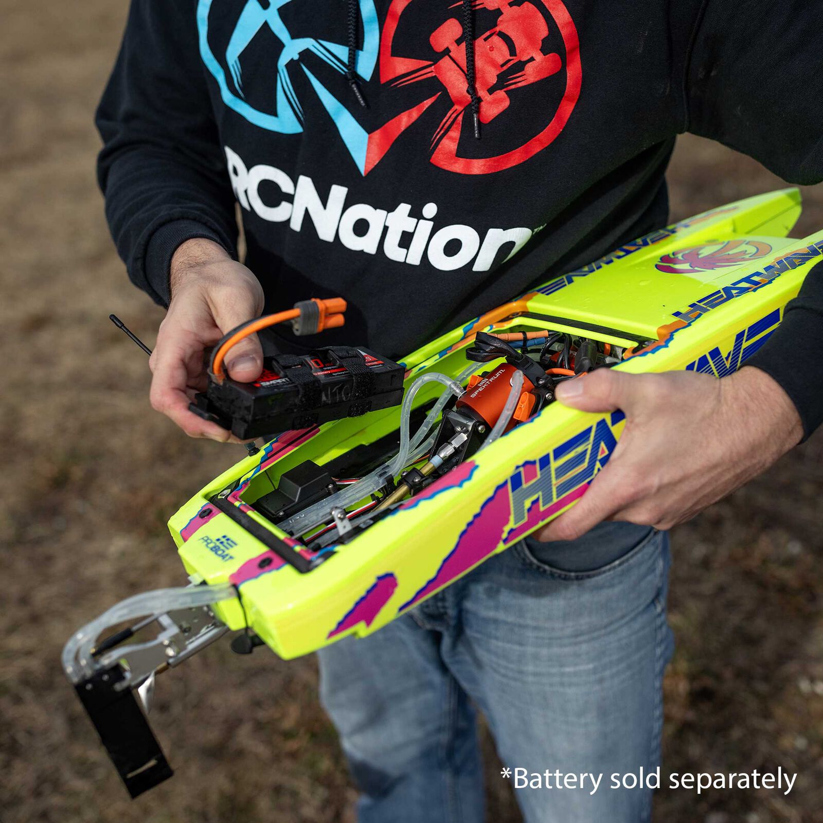 Blackjack 24" V2 Catamaran Brushless: RTR, Heat Wave Visual | Pro Boat