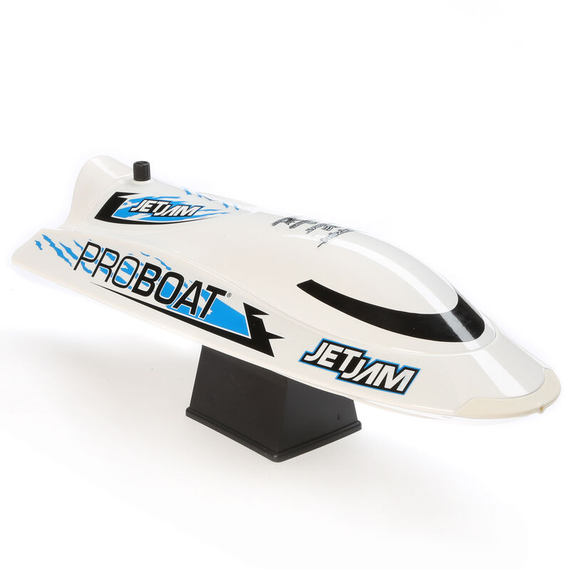 Jet Jam V2 12" Self-Righting Pool Racer Brushed RTR, White | Pro Boat